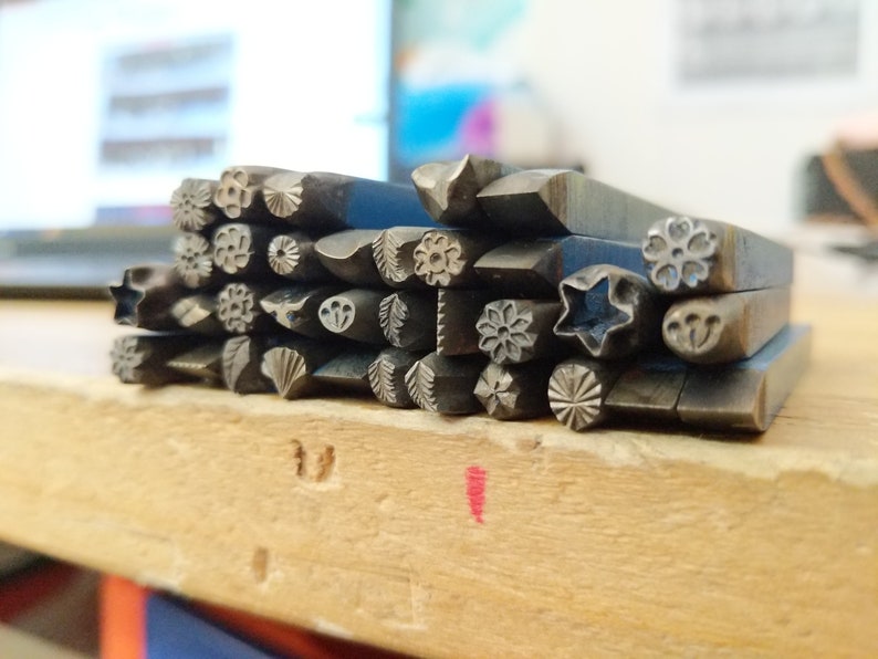 Full Set Jewelry Hammer Stamp Tools 20 Piece Iron Steel Metal - Etsy