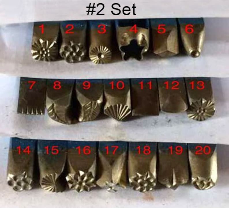 Full set jewelry hammer stamp tools 20 piece Iron steel metal | Etsy