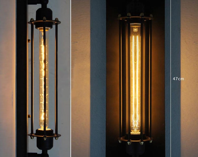 Retro Style Edison Lamp Wall Sconce Light Bedside Study Room Office ...