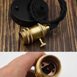 Custom Edison Style Pendant Lamp, Ceiling Wall Plug Light With Vintage ...