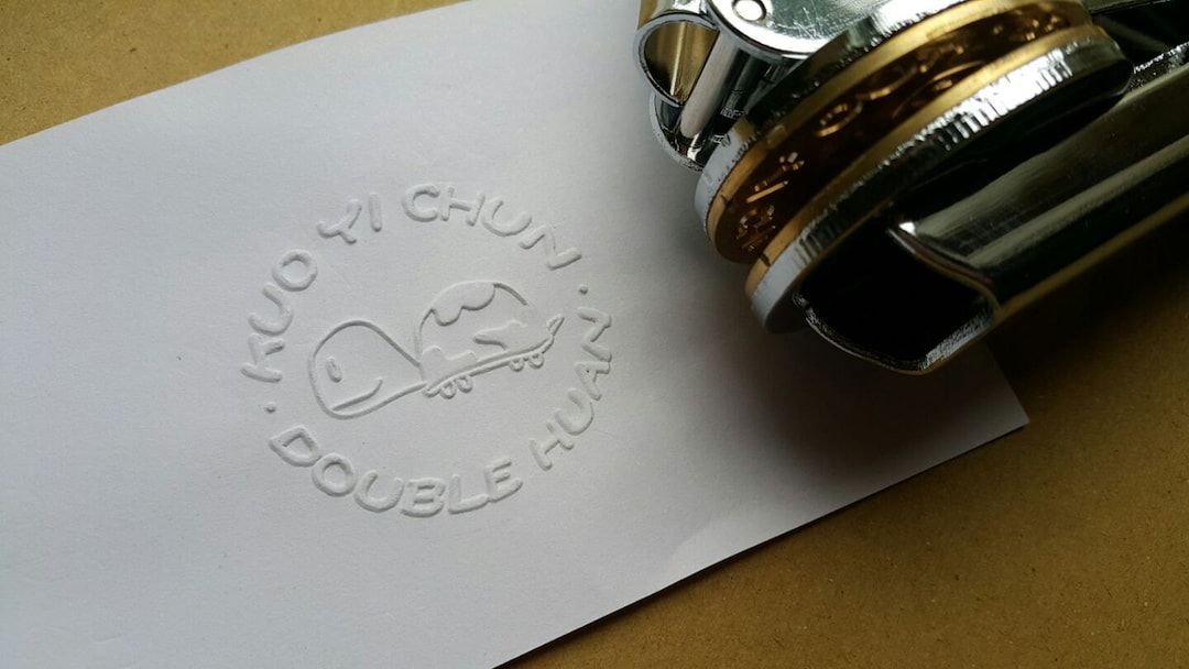 Custom LOGO Embosser Seal Ex Libris Hand Held Ez-seal Round 4.3cm (43mm ...
