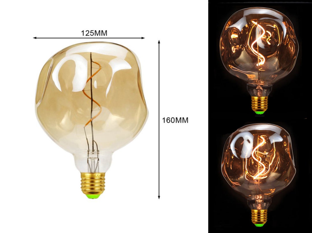 Huge Rock Art Design Large Edison Decorative LED G125 Light Bulb ...