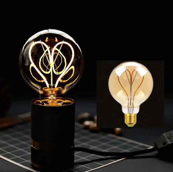 High Quality Heart Edison Decorative LED G95 Light Bulb - Etsy