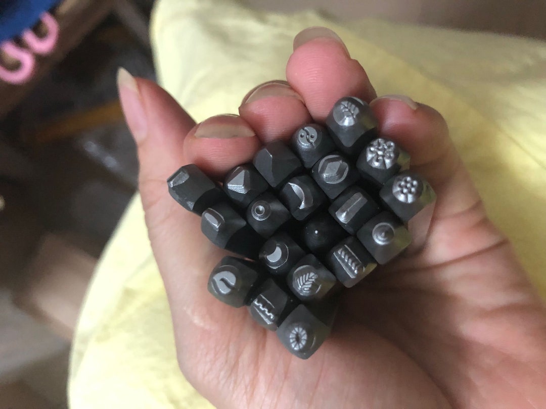 All 20 Piece Metal Jewelry Stamp Impress Hammer Art 6mm Tools for ...