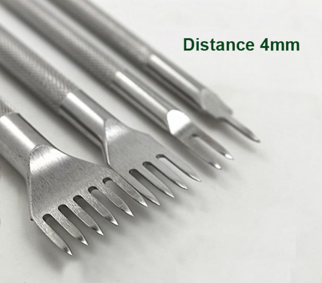 Stitch Set of Stitching1,2,4,6 Teeth DIY Steel 3mm 4mm Leather Edge ...