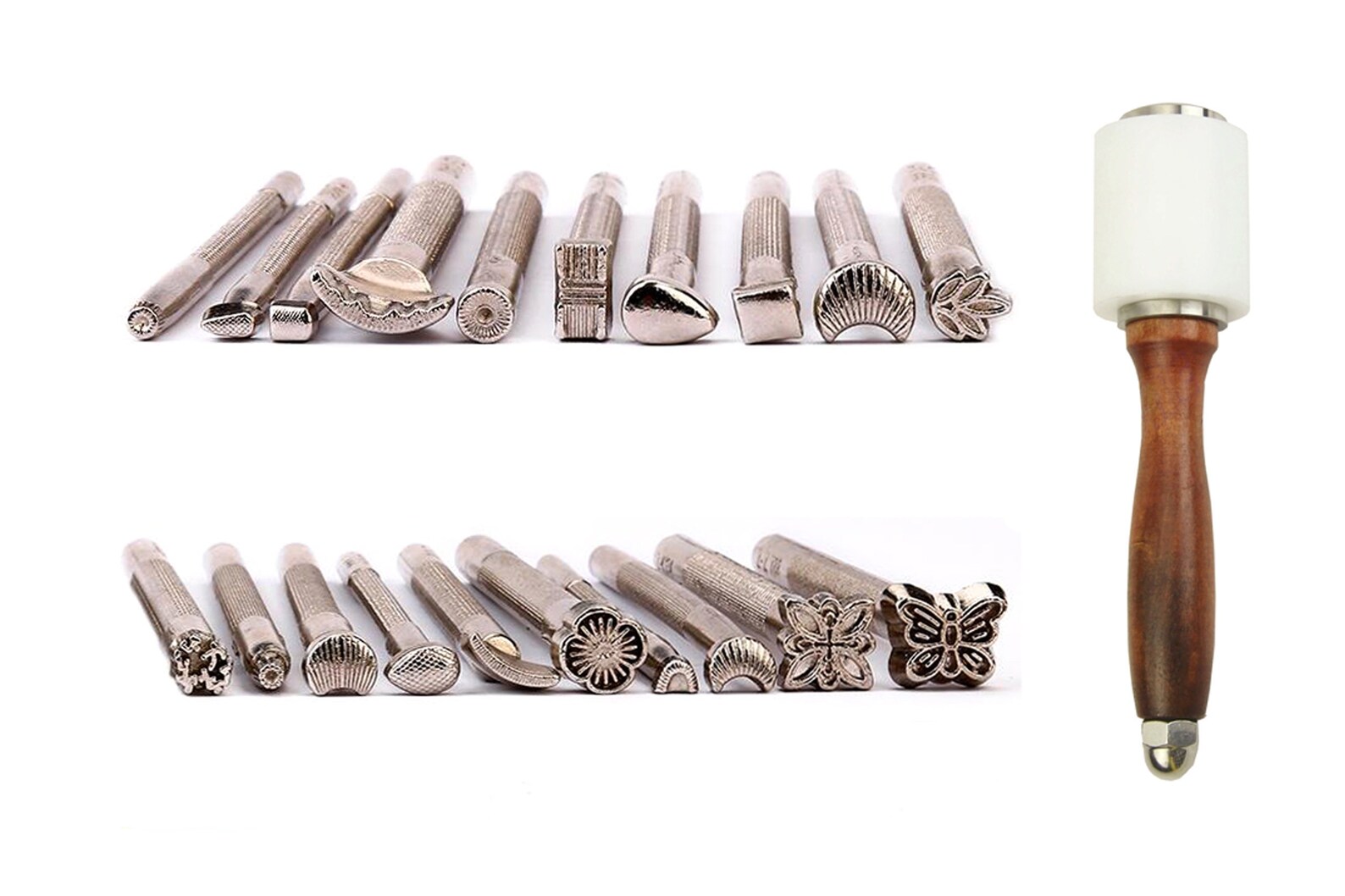 20 Basic Leather Stamping Tools With Leather Hammer Craving - Etsy