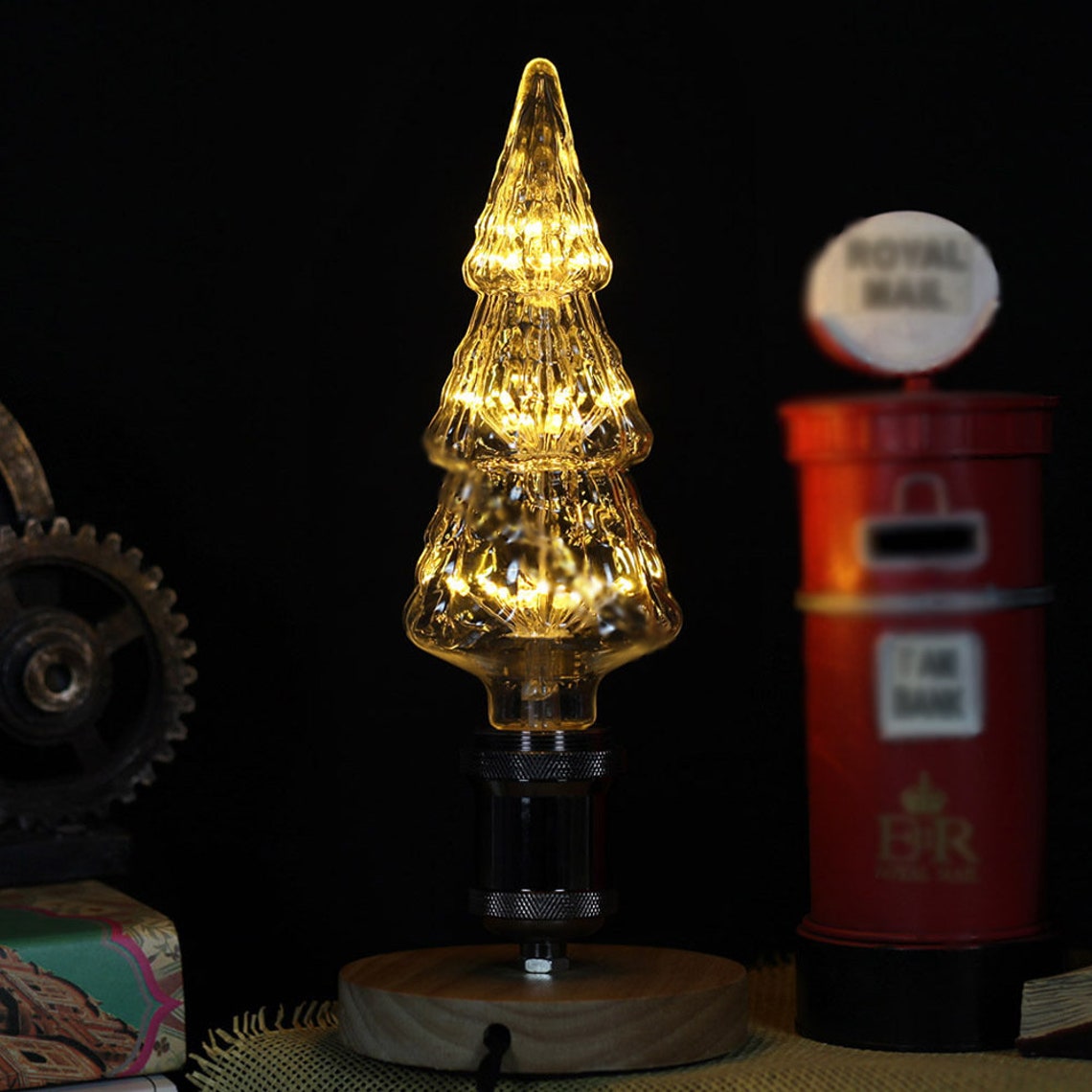 Large Christmas LED Edison Light Bulb – 4W Art Design Industrial Neon ...