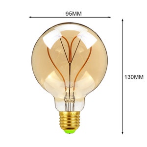 High-quality Heart Design Edison LED G95 Light Bulb – 4W Industrial ...