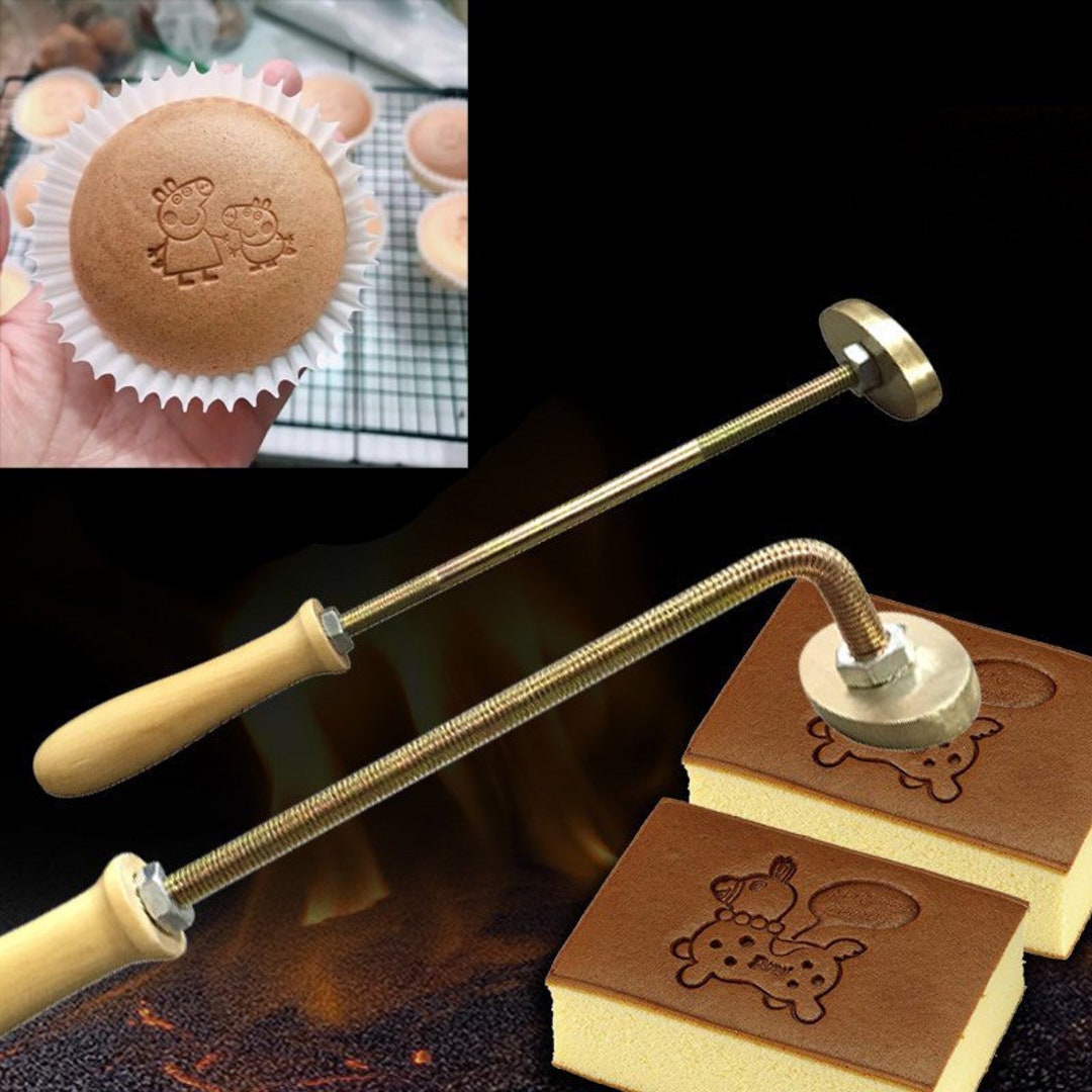 Custom Cake Stamp - Embosser Brass Die Seal Stamp Logo - Personalized ...