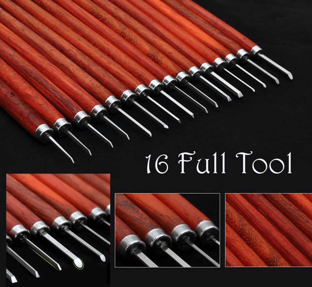 16 Tool Full Professional Olive Carving Knife Carving Tools, Carving ...