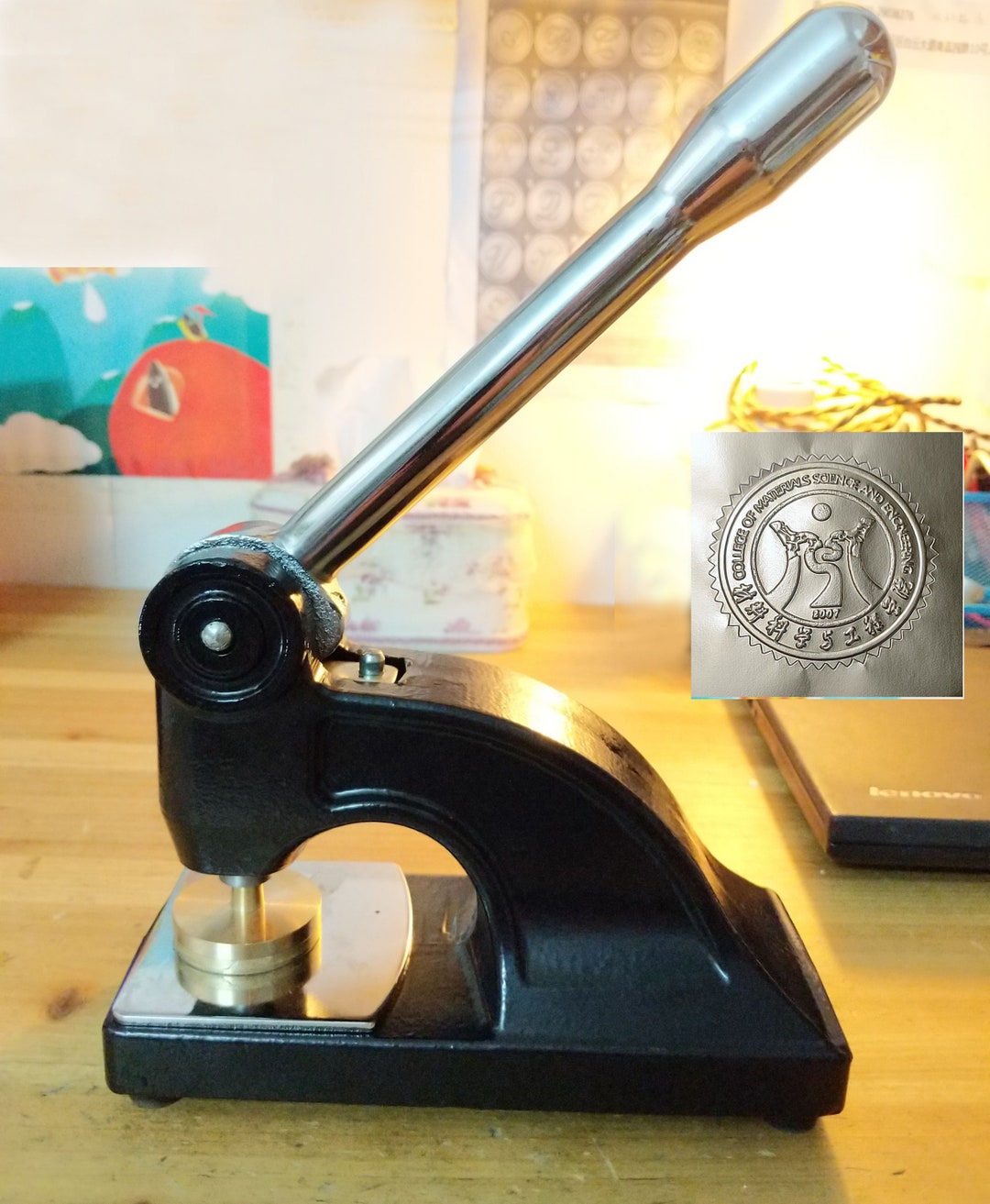 300g Heavy Duty Custom Paper Embossing Seal Stamp- Table Top Custom ...