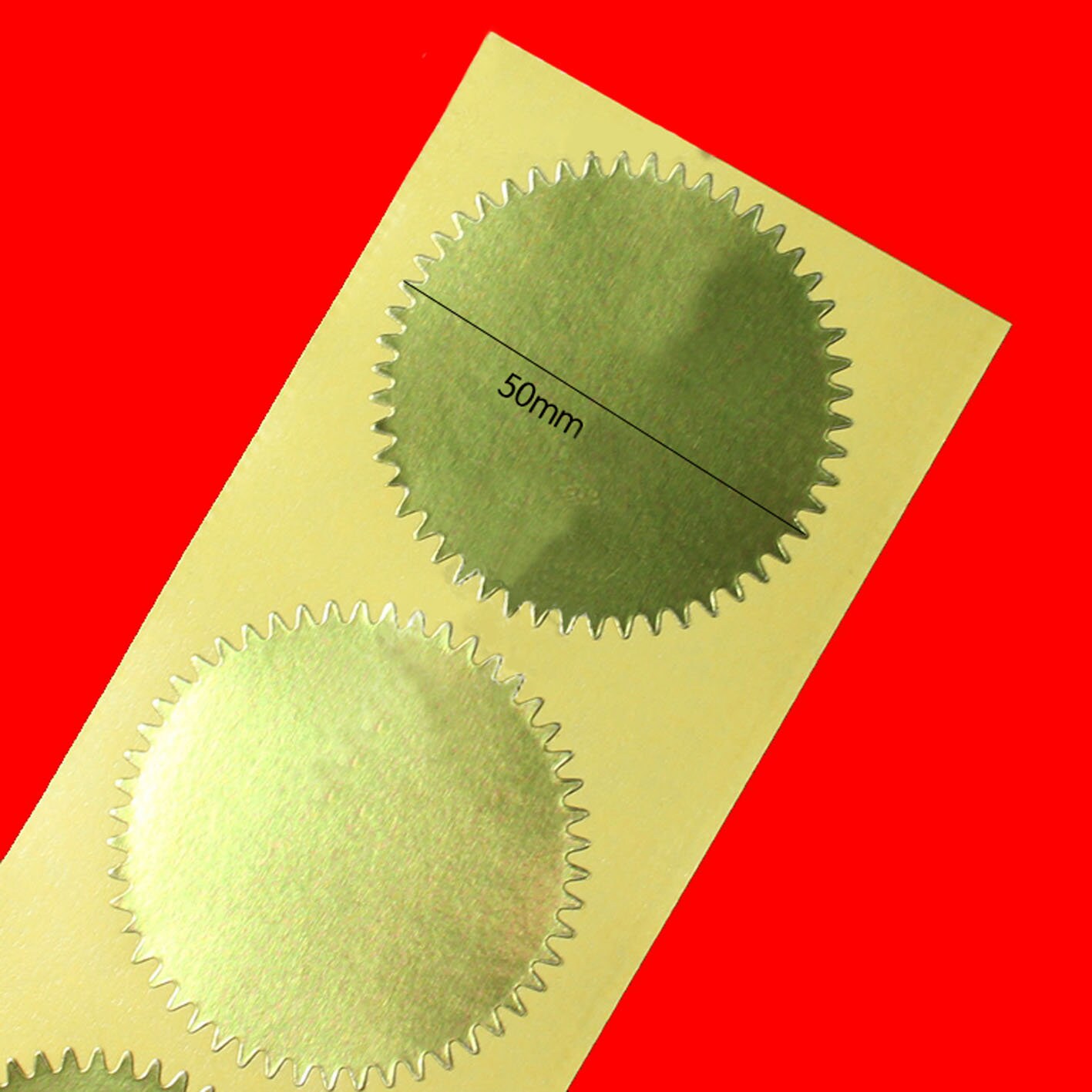 50mm Large 2 Stickers Wafer Seal Stamp Certificate | Etsy