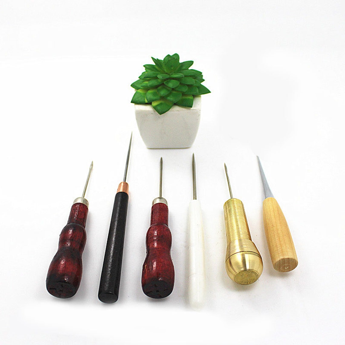 5 Hand Stitched Leather Art Tools - Ling Cut - Hand Sewn Cattle Leather ...