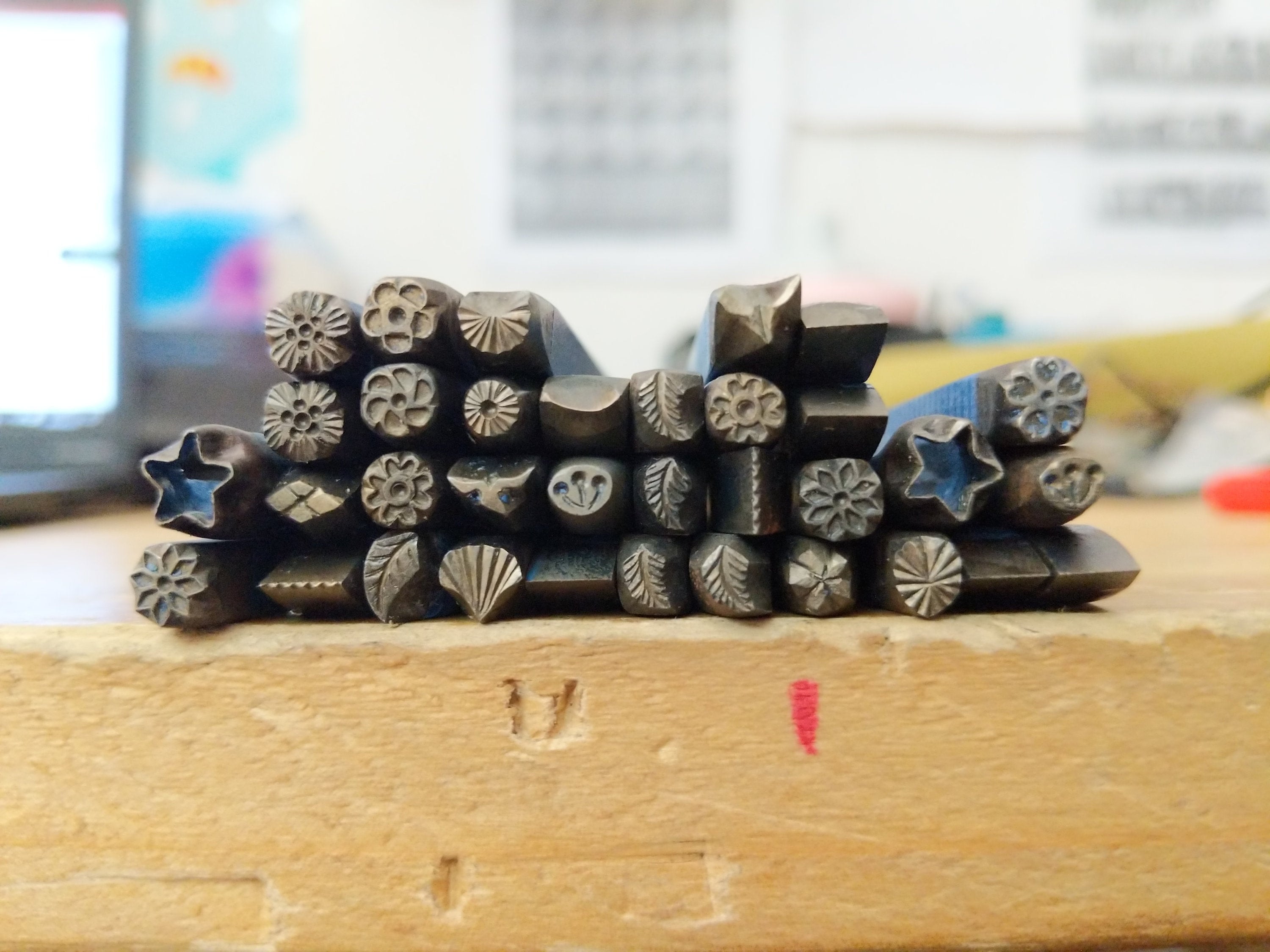 Full Set Jewelry Hammer Stamp Tools 20 Piece Iron Steel Metal - Etsy