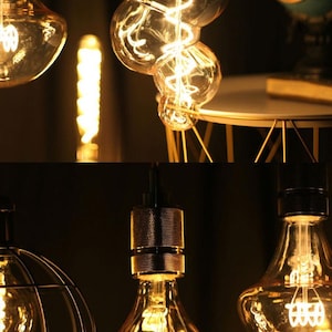 Artistic LED Bulbs – 8 Unique Rare Shapes | E27 Amber Glass Edison ...