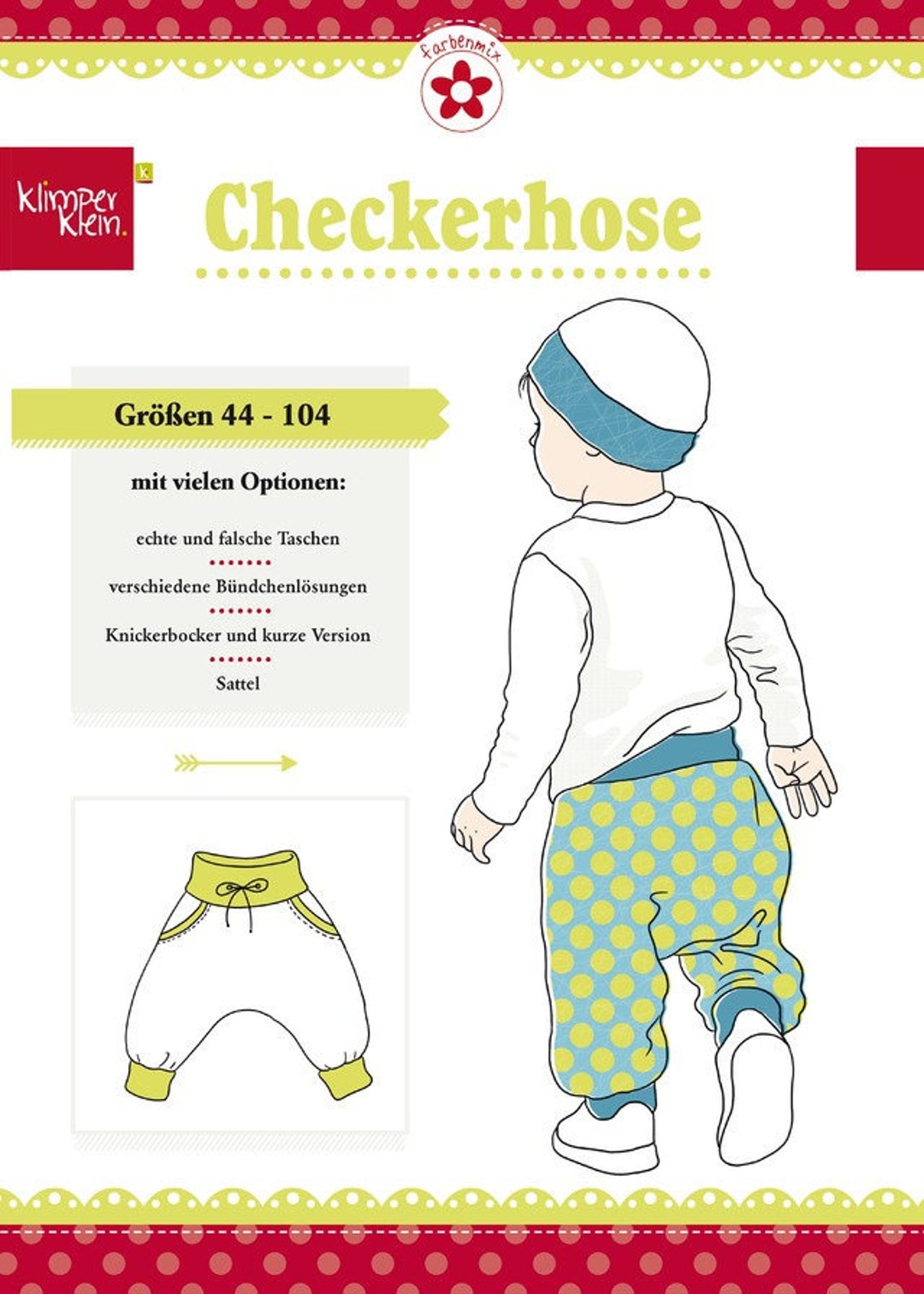Checker Trousers Sewing Pattern Color Mix Paper Pattern Sheet - Etsy