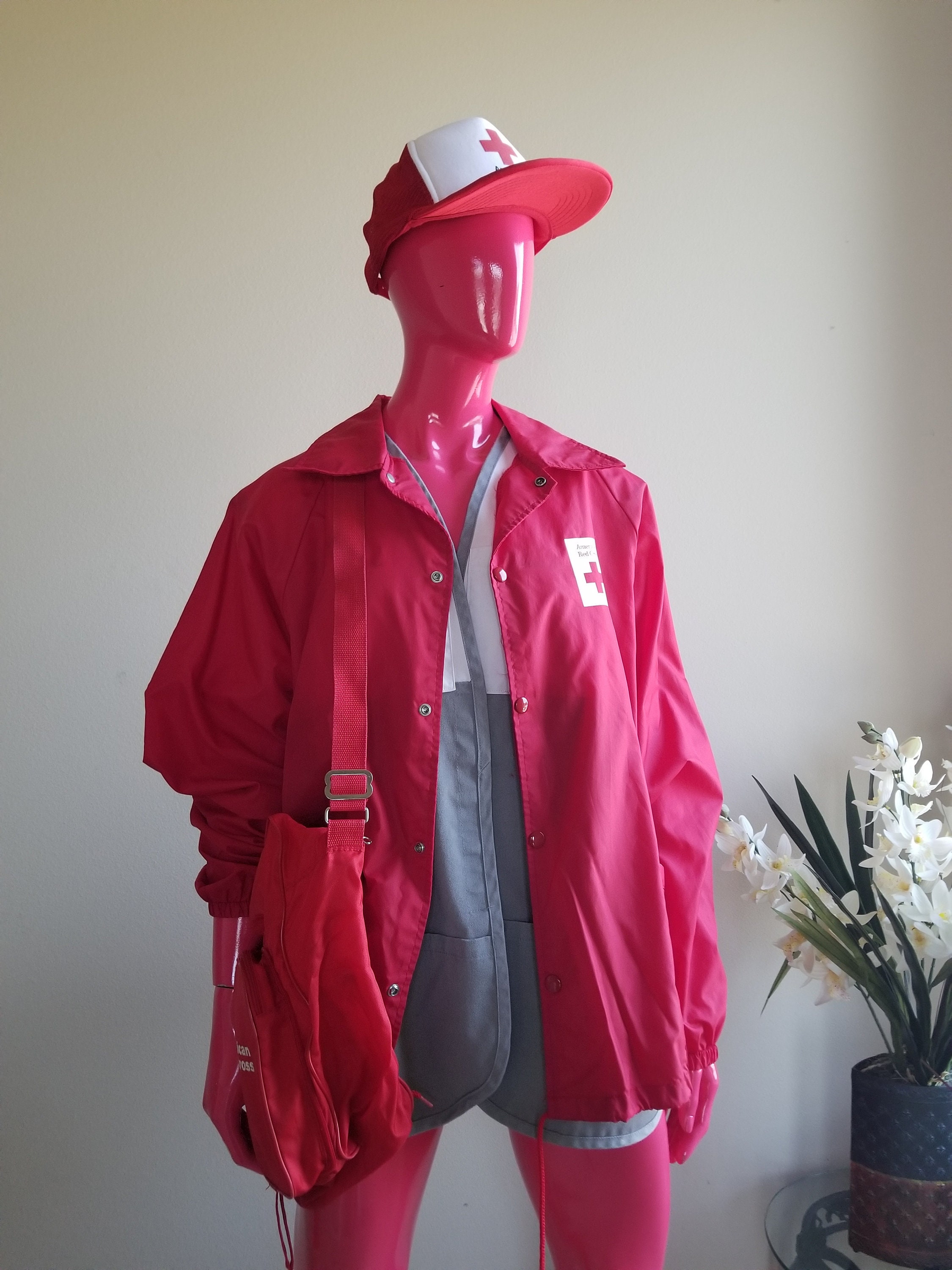 Vintage Red Cross Disaster Relief set with size Large vest | Etsy