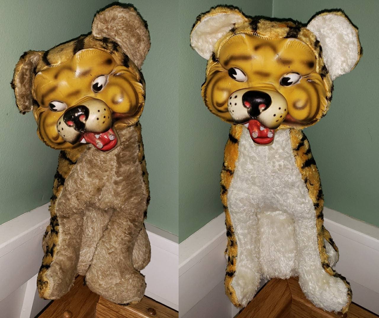 Vintage Rubber Face Tiger Plush My Toy - Etsy