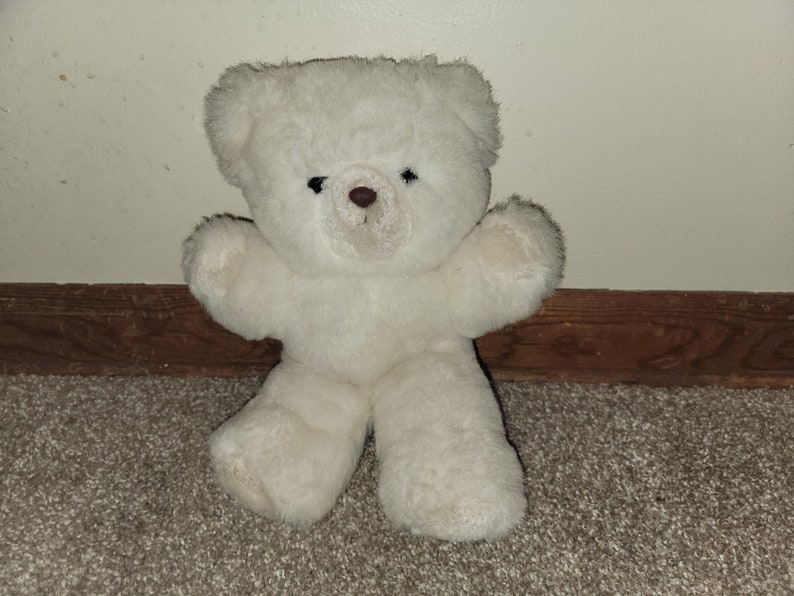 Vintage 24k Polar Puff Plush Lovey Teddy Bear - Etsy