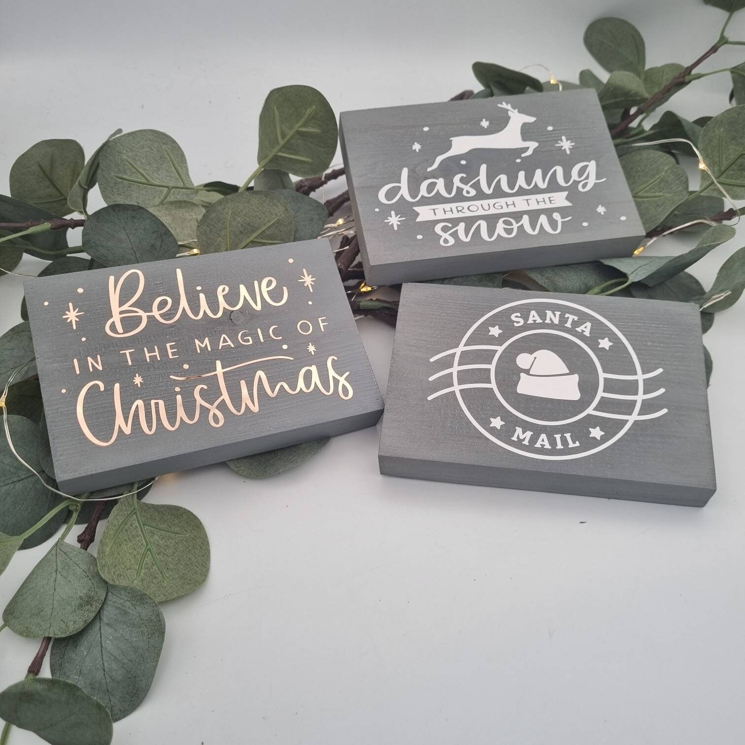 Decorative Christmas Mini Wooden Sign Plaque Christmas Tiered - Etsy UK