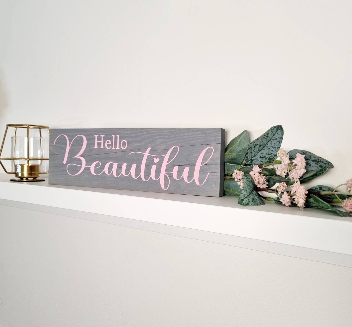 Hello Beautiful Sign Dressing Room Decor Teenage Girls Room | Etsy