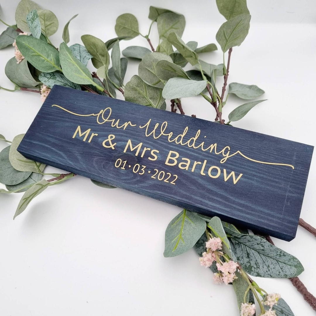 Mr and Mrs Our Wedding Sign Unique Wedding Gift for Couple - Etsy