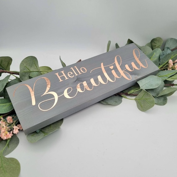 Hello Beautiful Sign Dressing Room Decor Teenage Girls Room - Etsy