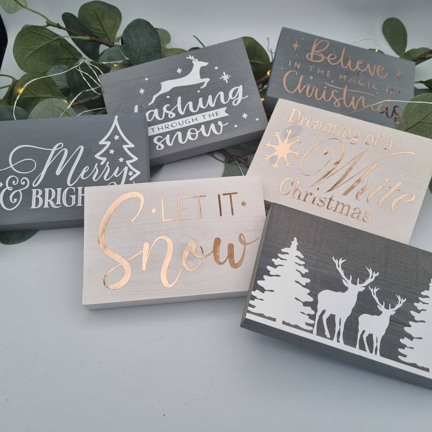 Decorative Christmas Mini Wooden Sign Plaque Christmas Tiered - Etsy UK