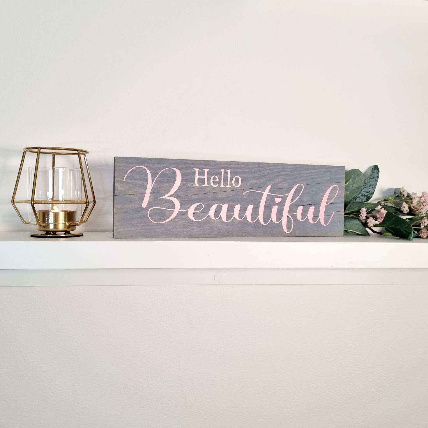 Hello Beautiful Sign Dressing Room Decor Teenage Girls Room | Etsy