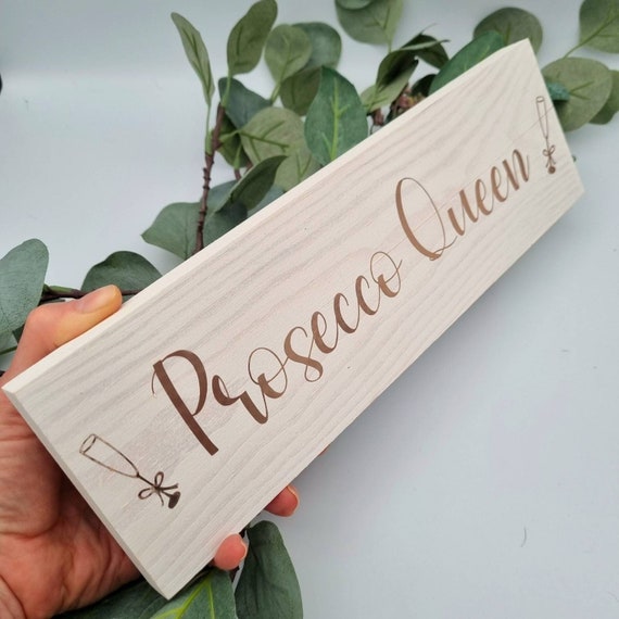 Prosecco Wooden Bar Sign Prosecco Queen Gift for Women | Etsy