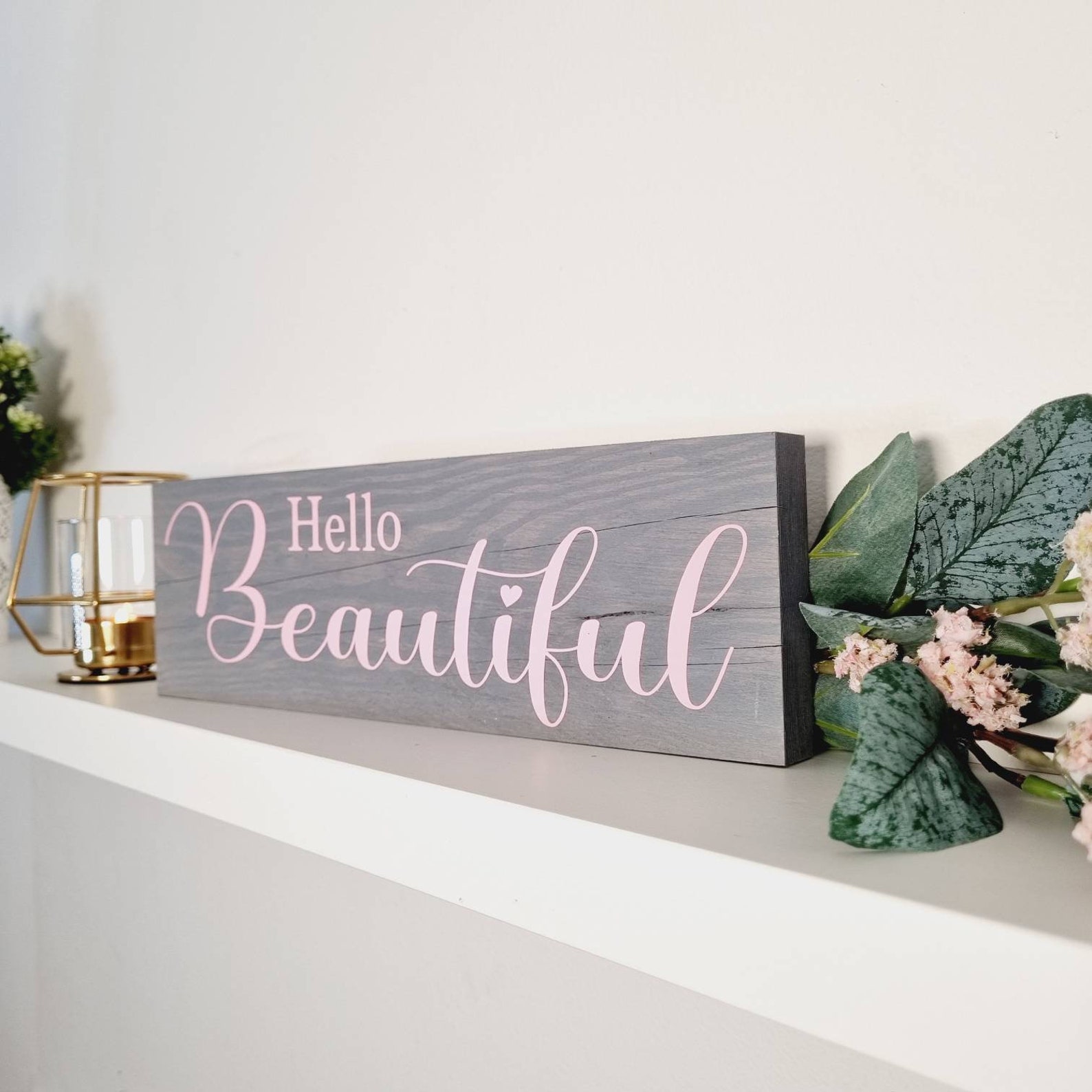 Hello Beautiful Sign Dressing Room Decor Teenage Girls Room | Etsy