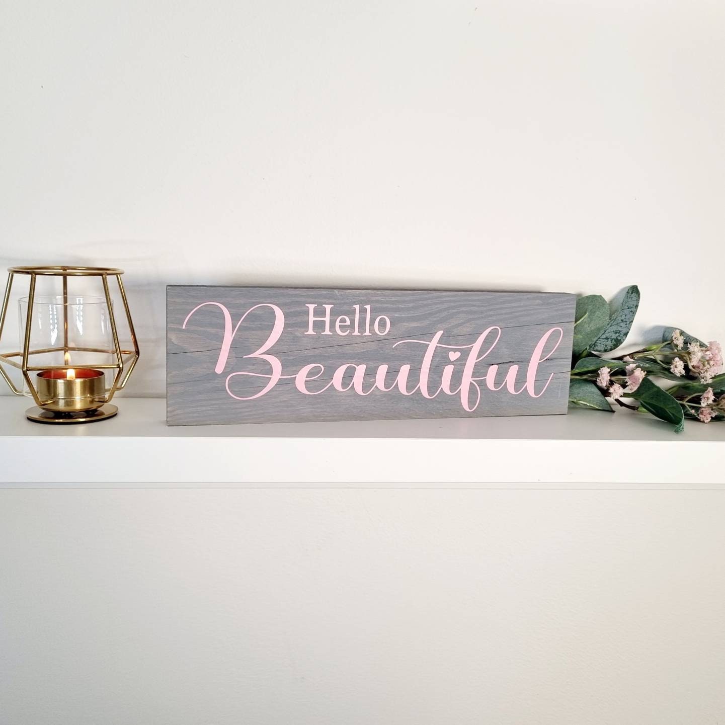 Hello Beautiful Sign Dressing Room Decor Teenage Girls Room | Etsy
