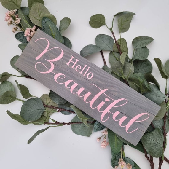 Hello Beautiful Sign Dressing Room Decor Teenage Girls Room | Etsy