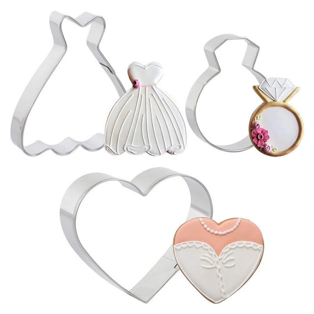 Bridal Shower Cookie Cutters Set X 3 Wedding Favours Gifts Party ...