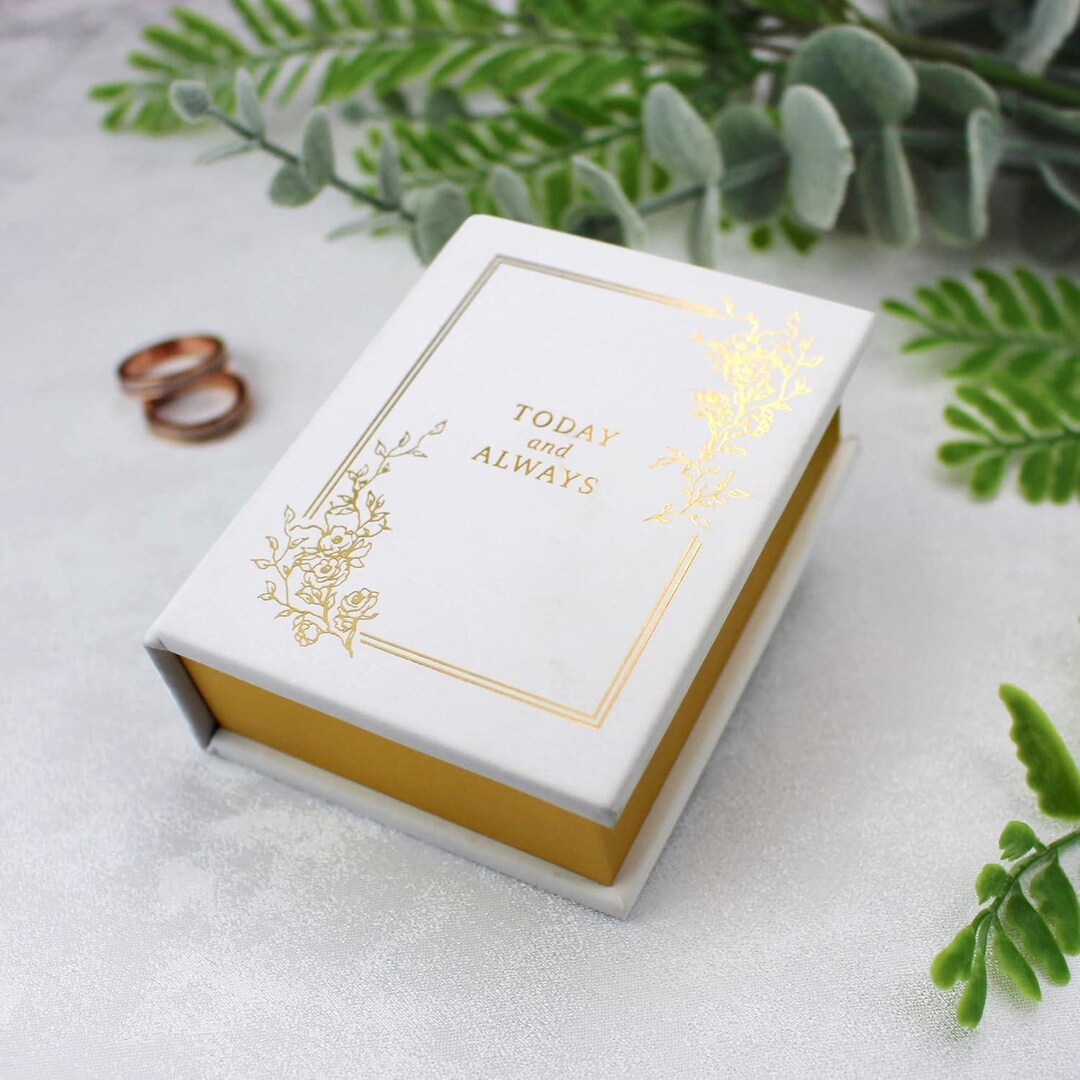 Wedding Ring Book Box Marriage Proposal Bearer Pillow Alternative ...