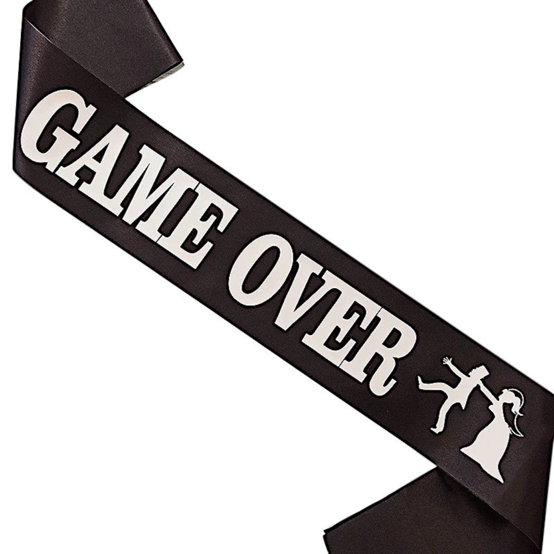 Game Over Sash Groom to Be Bucks Stag Bachelor Party Night Wedding Gift ...