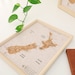 New Zealand Travel Map Cork Pin Board - Etsy