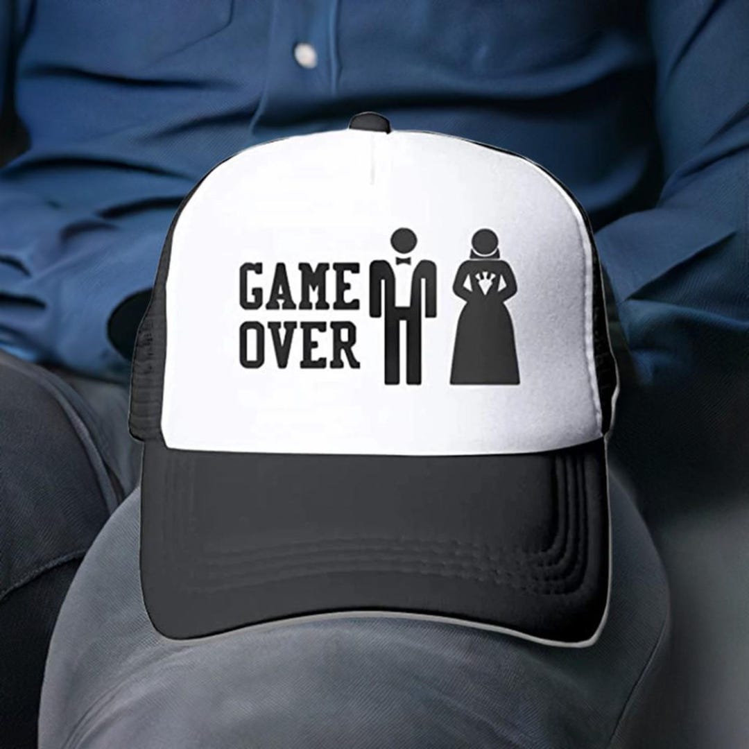 Game Over Cap Hat Groom to Be Bucks Stag Bachelor Party Night Wedding ...