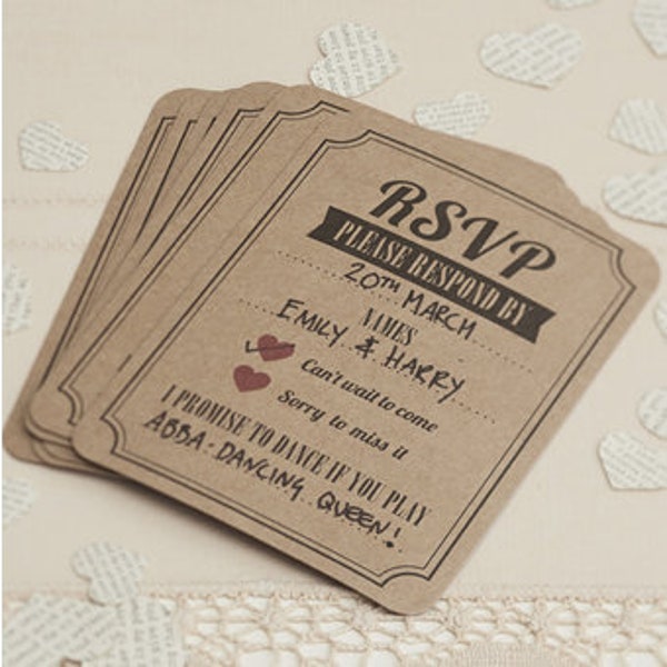 Wedding Rsvp Card - Etsy