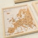 Europe Travel Map Cork Pin Board Desk Size - Etsy
