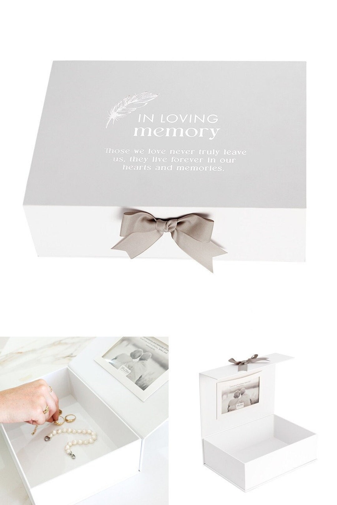 In Loving Memory Keepsake Box Memorial Plaque Mum Dad Remembrance ...