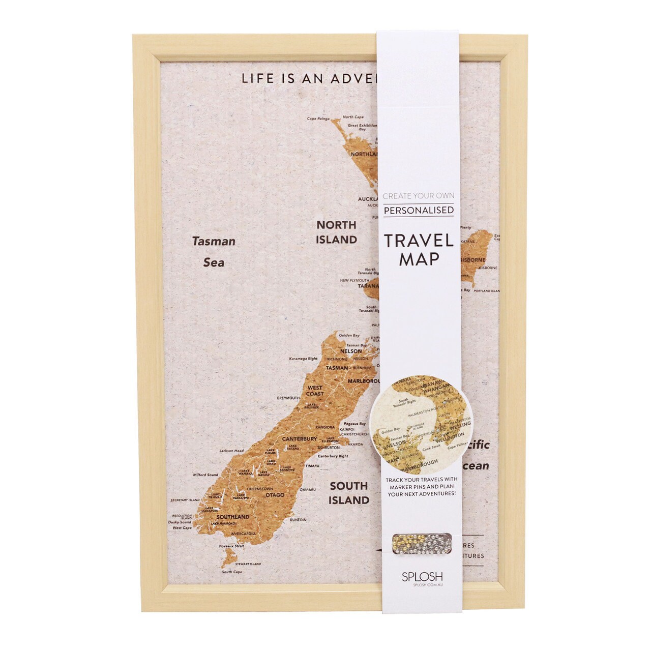 New Zealand Travel Map Cork Pin Board - Etsy