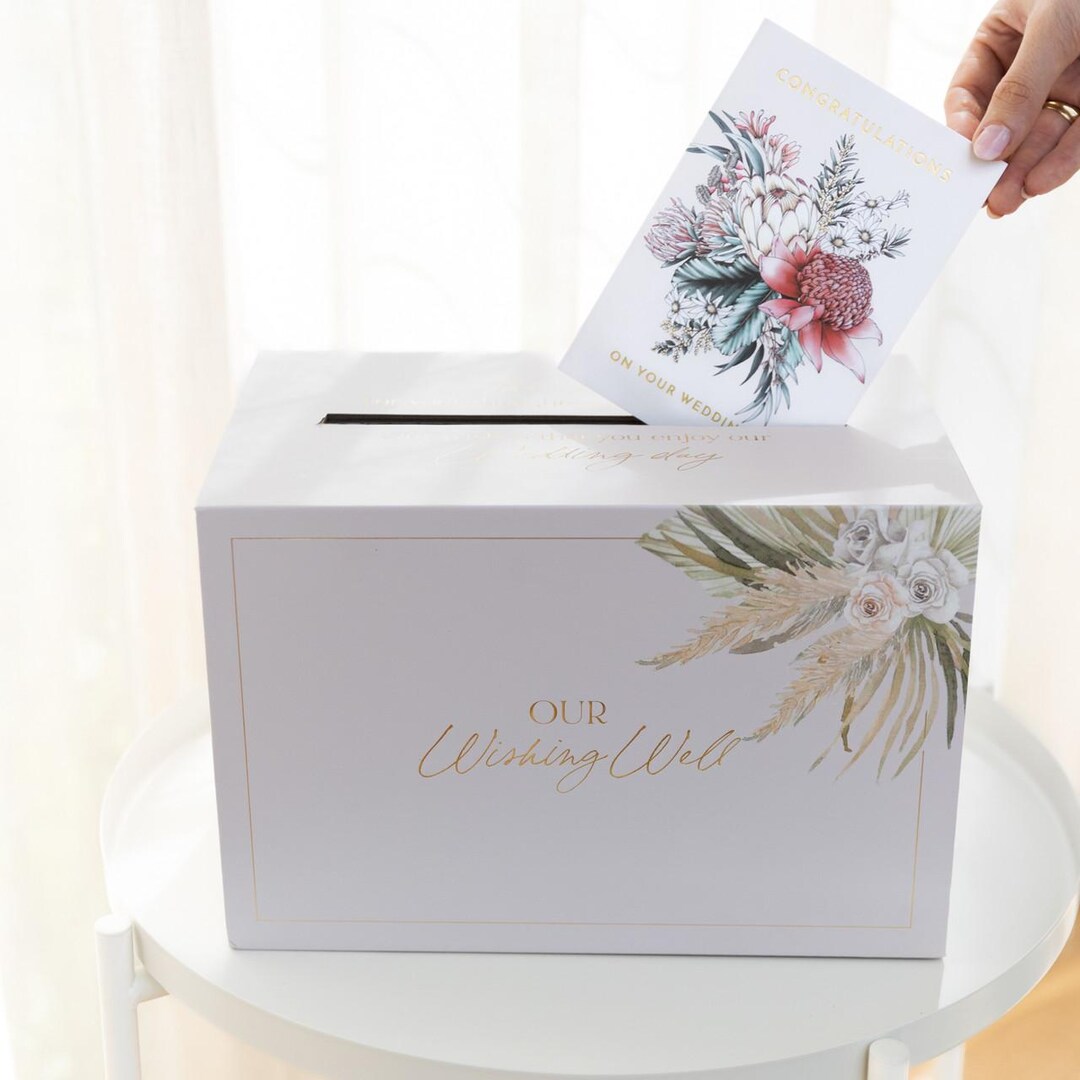 Wedding Wishing Well Card Box for Money Gift Holder Decorations - Etsy