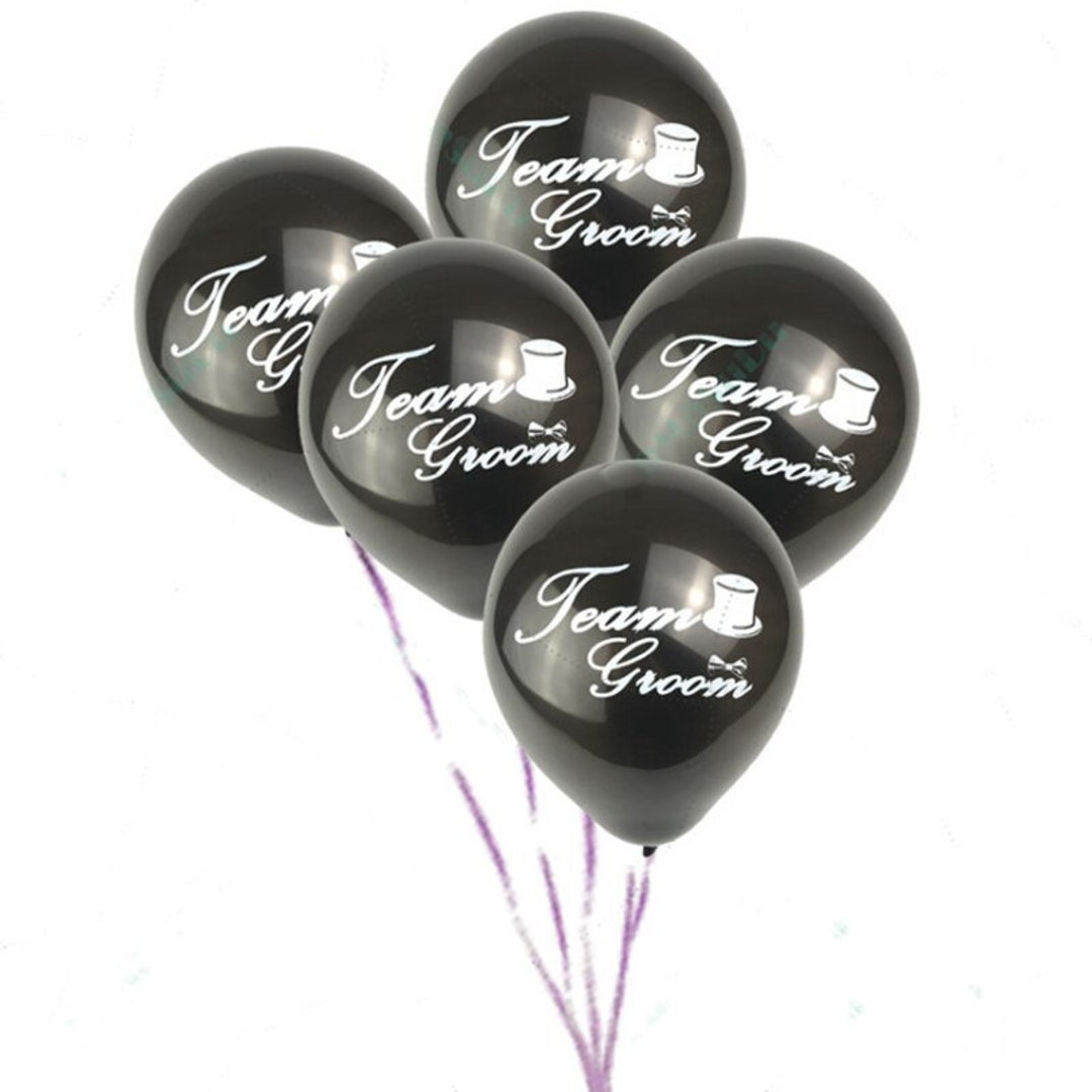 Team Groom Balloons X5 Bucks Stag Bachelor Party Night Wedding Table ...