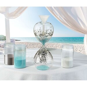 Wedding Sand Ceremony Kit Hourglass Unity Set Blended Family Keepsake ...