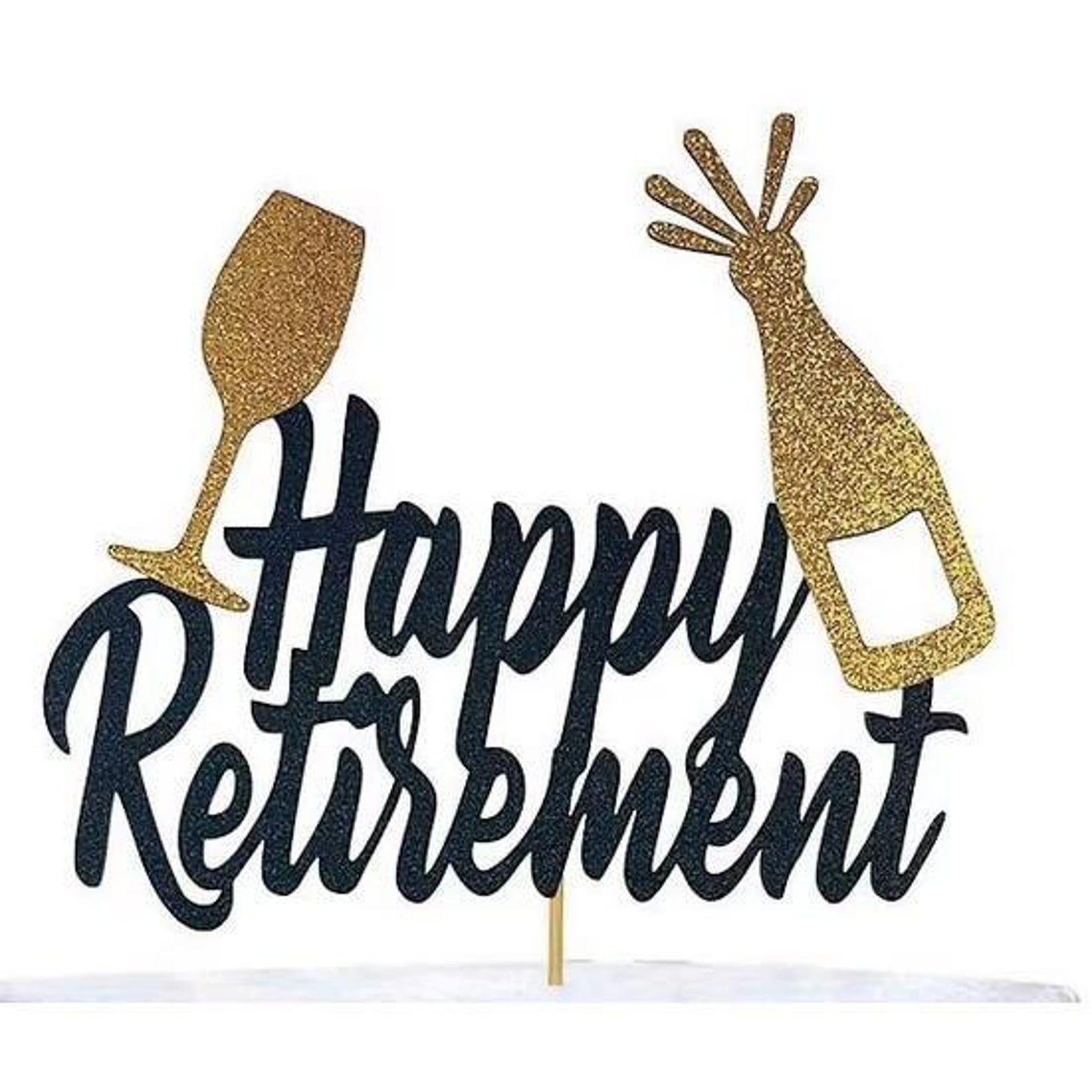 Happy Retirement Cake Topper Retired Party Decorations Farewell Office ...