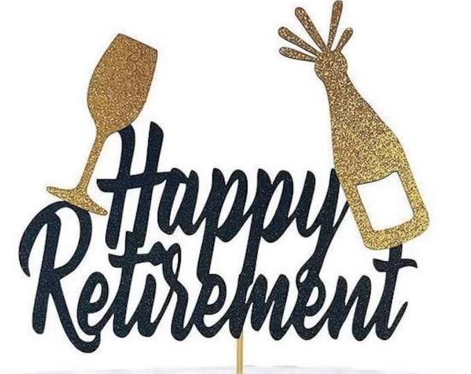 Retired but Always Admired Cake Topper, Retirement Cake Topper, Happy ...