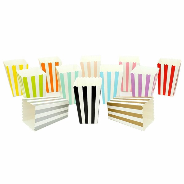 Striped Popcorn Box - Etsy