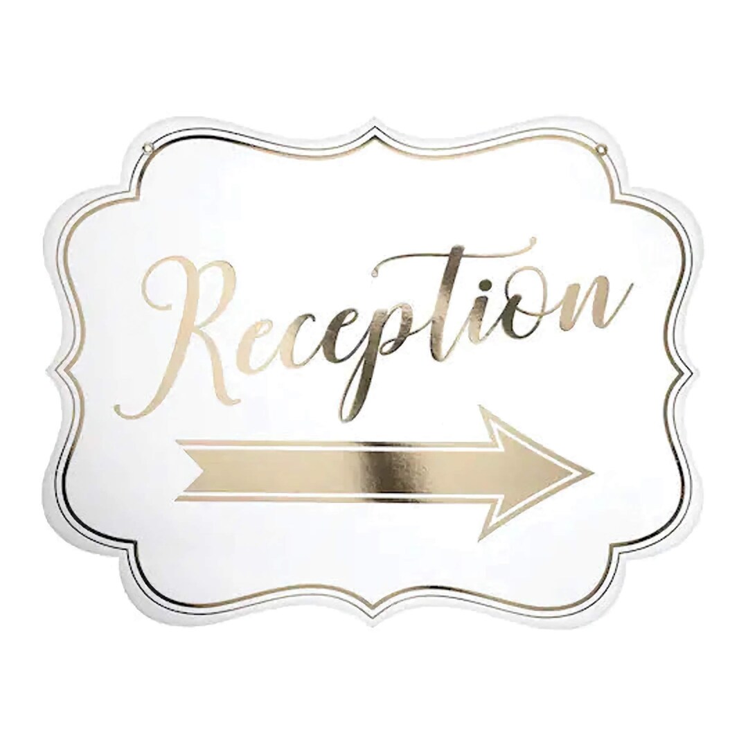 Wedding Signs Reception Arrow Direction Directional Hanging Decorations ...