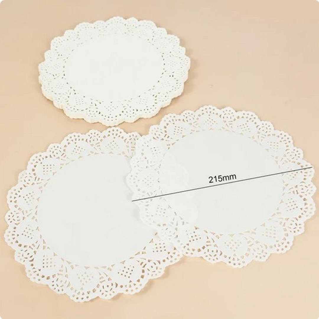 Paper Doilies X 100 215mm Lace Round Party Wedding Cake Craft Decor ...